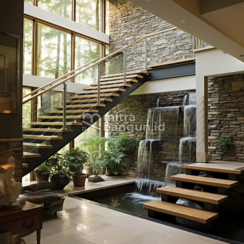 7 Contoh Air Terjun Dinding dalam Rumah yang Elegan & Cantik