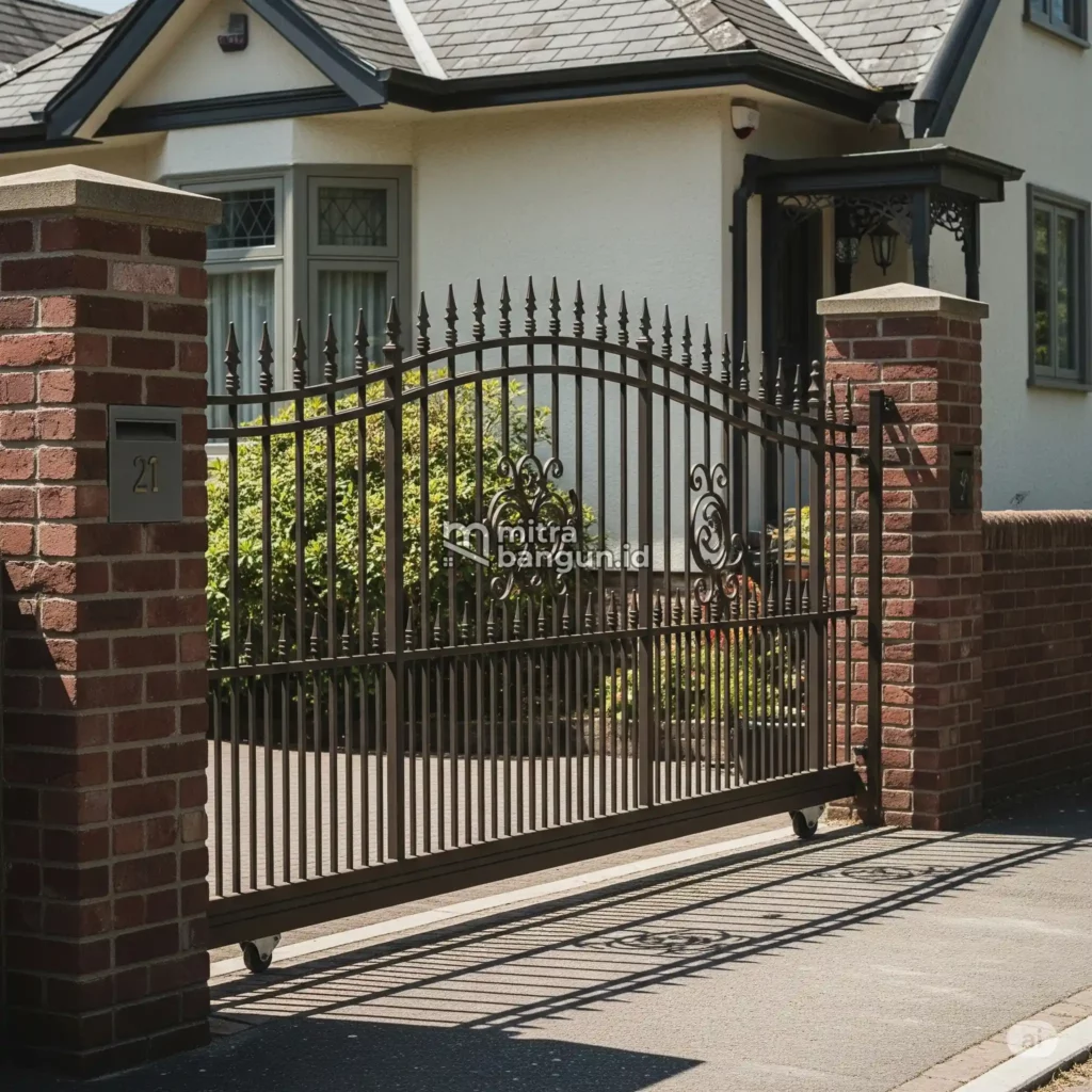 7 Model Pintu Pagar Dorong Minimalis yang Dilengkapi Gambar