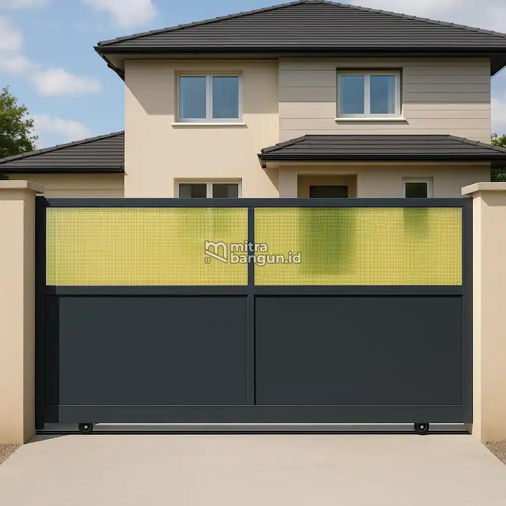 7 Model Pintu Pagar Dorong Minimalis yang Dilengkapi Gambar