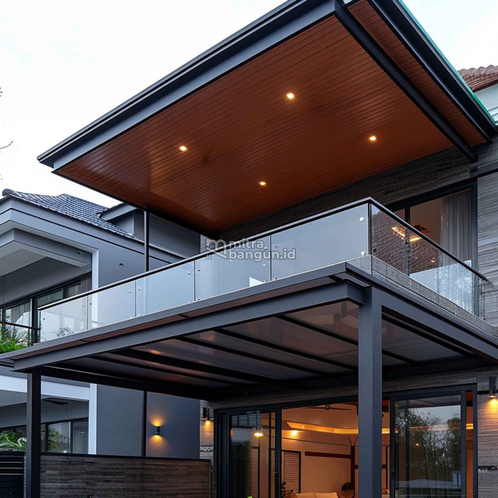7 Contoh Kanopi Balkon Lantai 2 yang Minimalis & Mewah - Mitrabangun.id