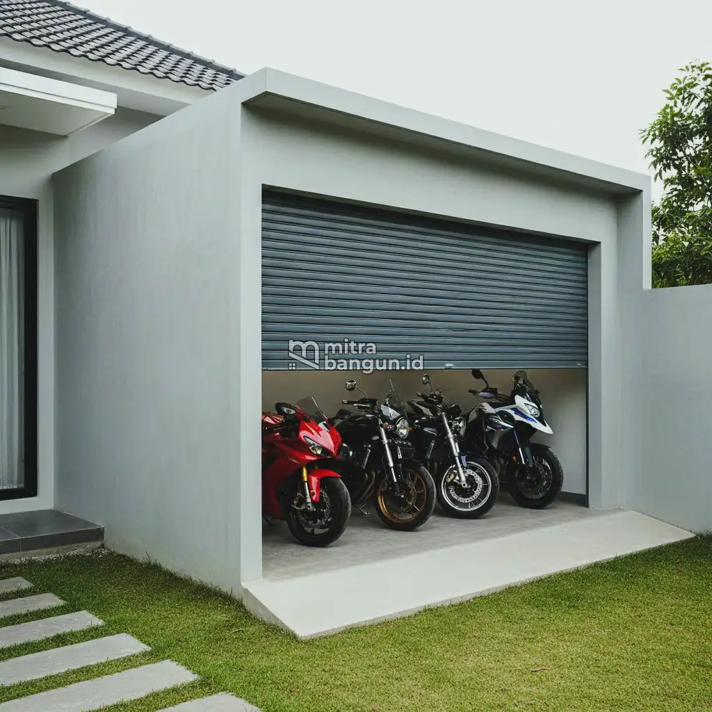 Inspirasi Desain 11 Parkiran Motor Di Rumah yang Minimalis - Mitrabangun.id