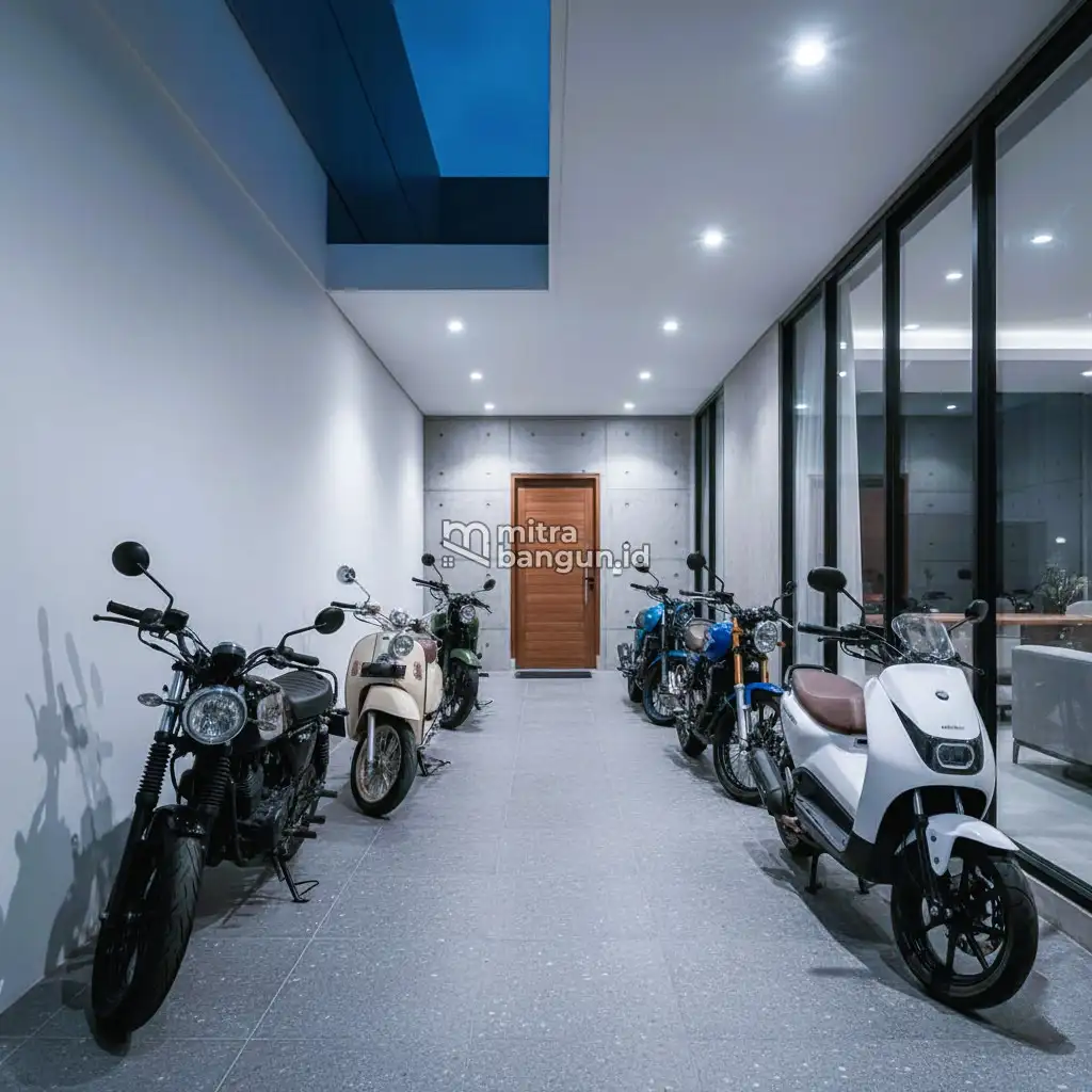Inspirasi Desain 11 Parkiran Motor Di Rumah yang Minimalis - Mitrabangun.id